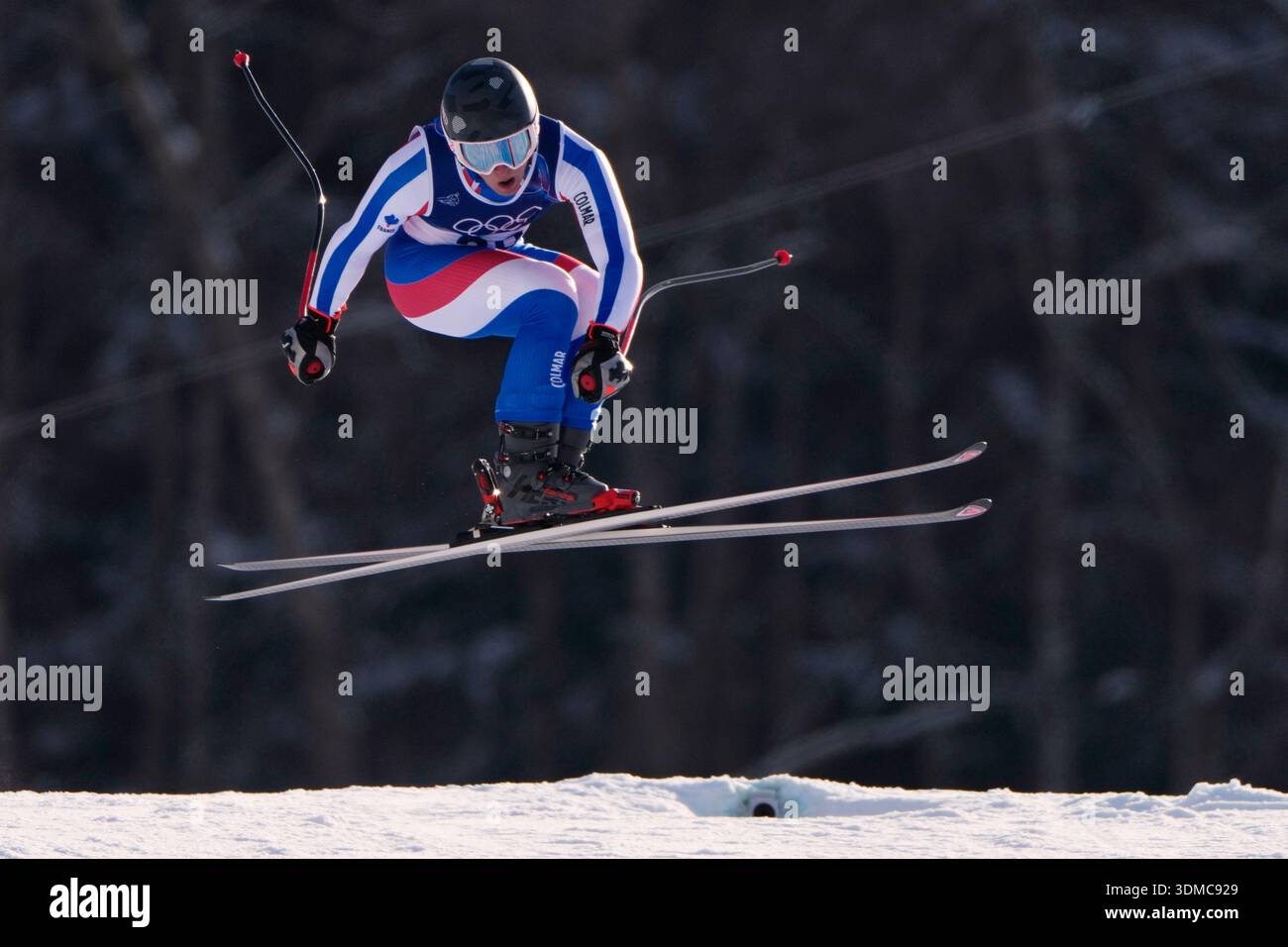 France's Alban Elezi Cannaferina speeds down the course during the ...