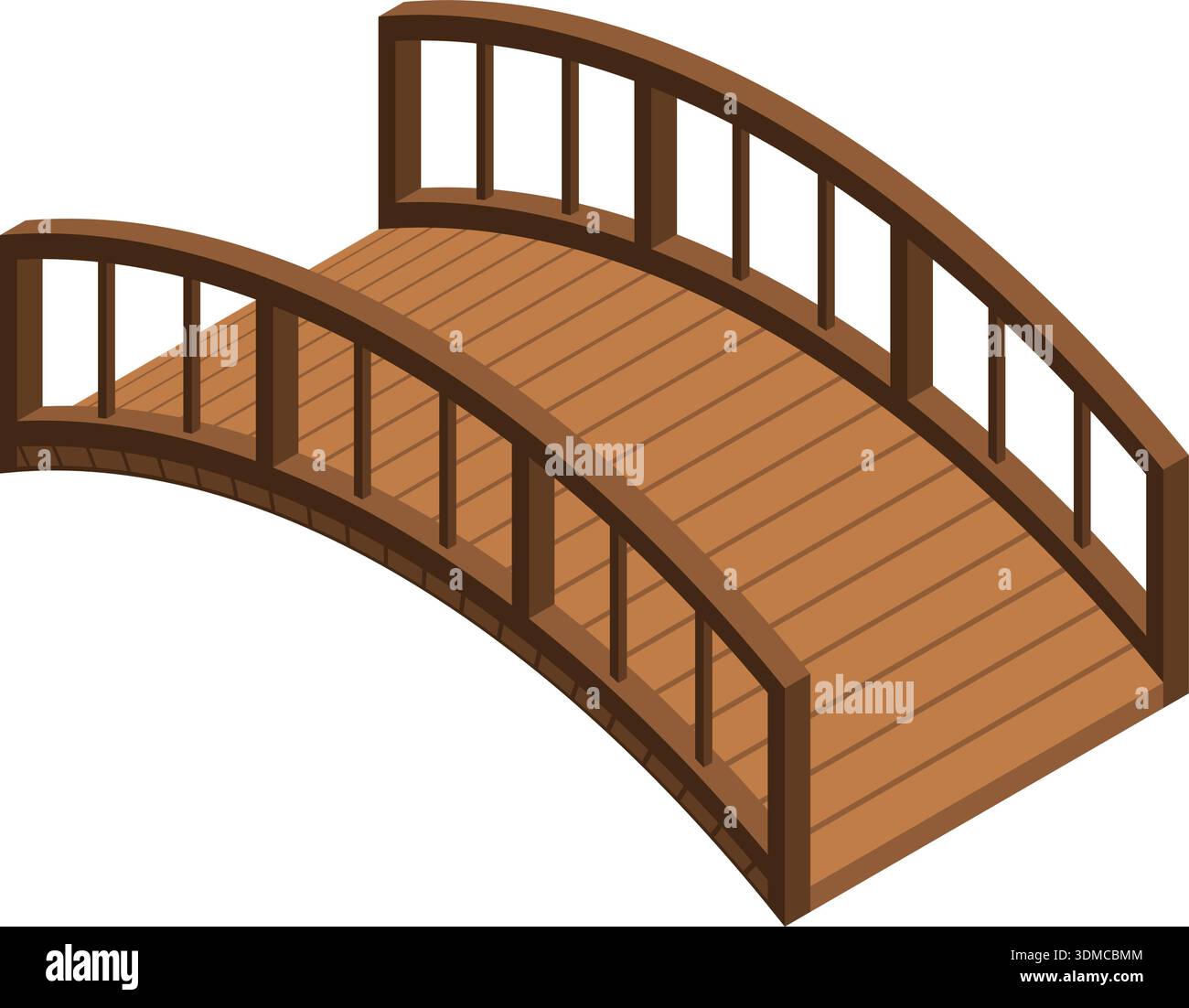 Road over wooden bridge Stock Vector Images - Alamy