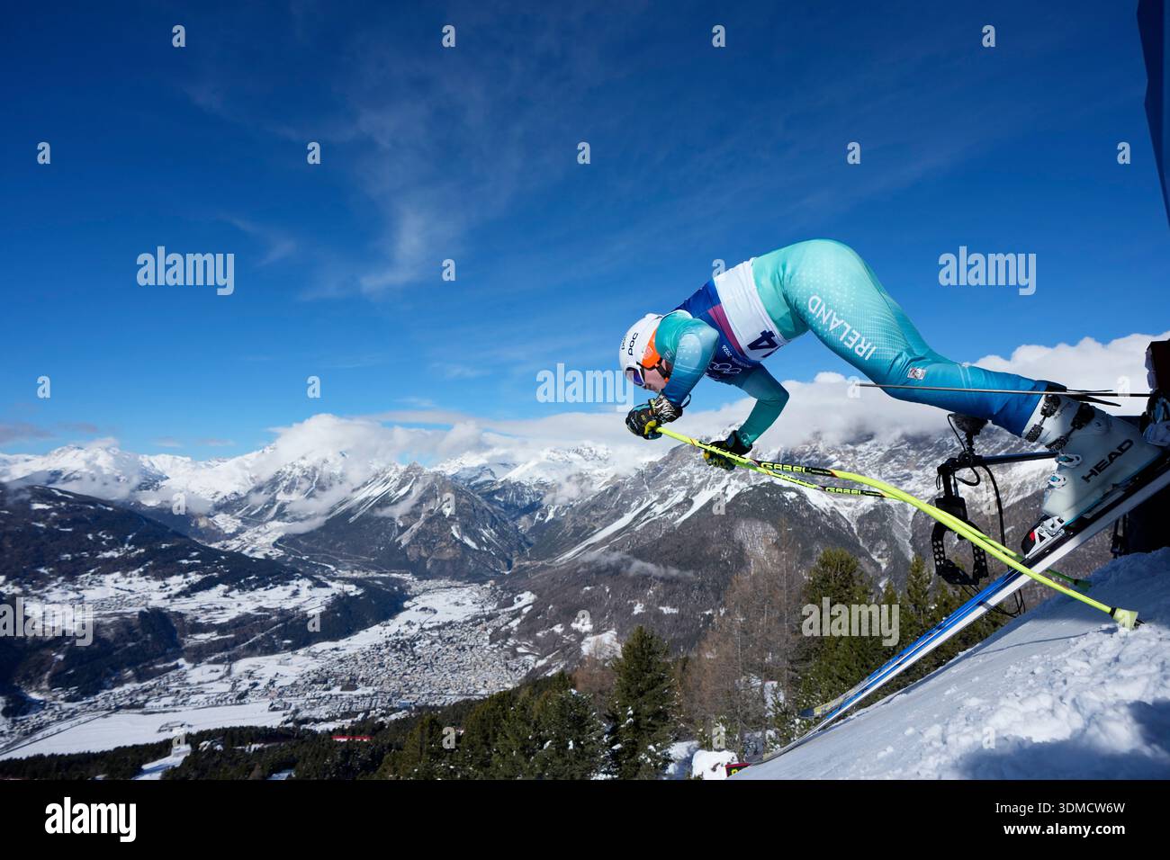 Ireland's Cormac Comerford speeds down the course during an alpine ski ...