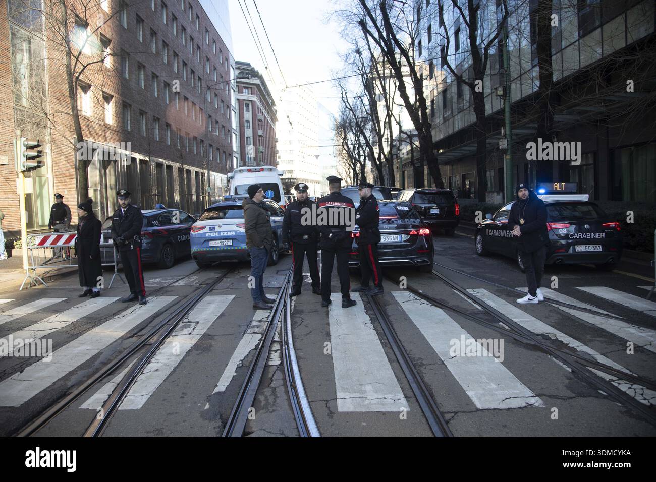 Milan, Hotel Gallia, Roads blocked near the Central Station for the ...
