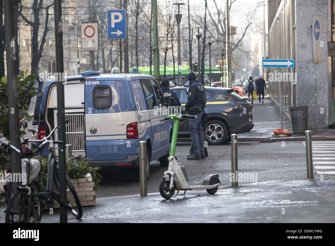 Milan, Hotel Gallia, Roads blocked near the Central Station for the ...
