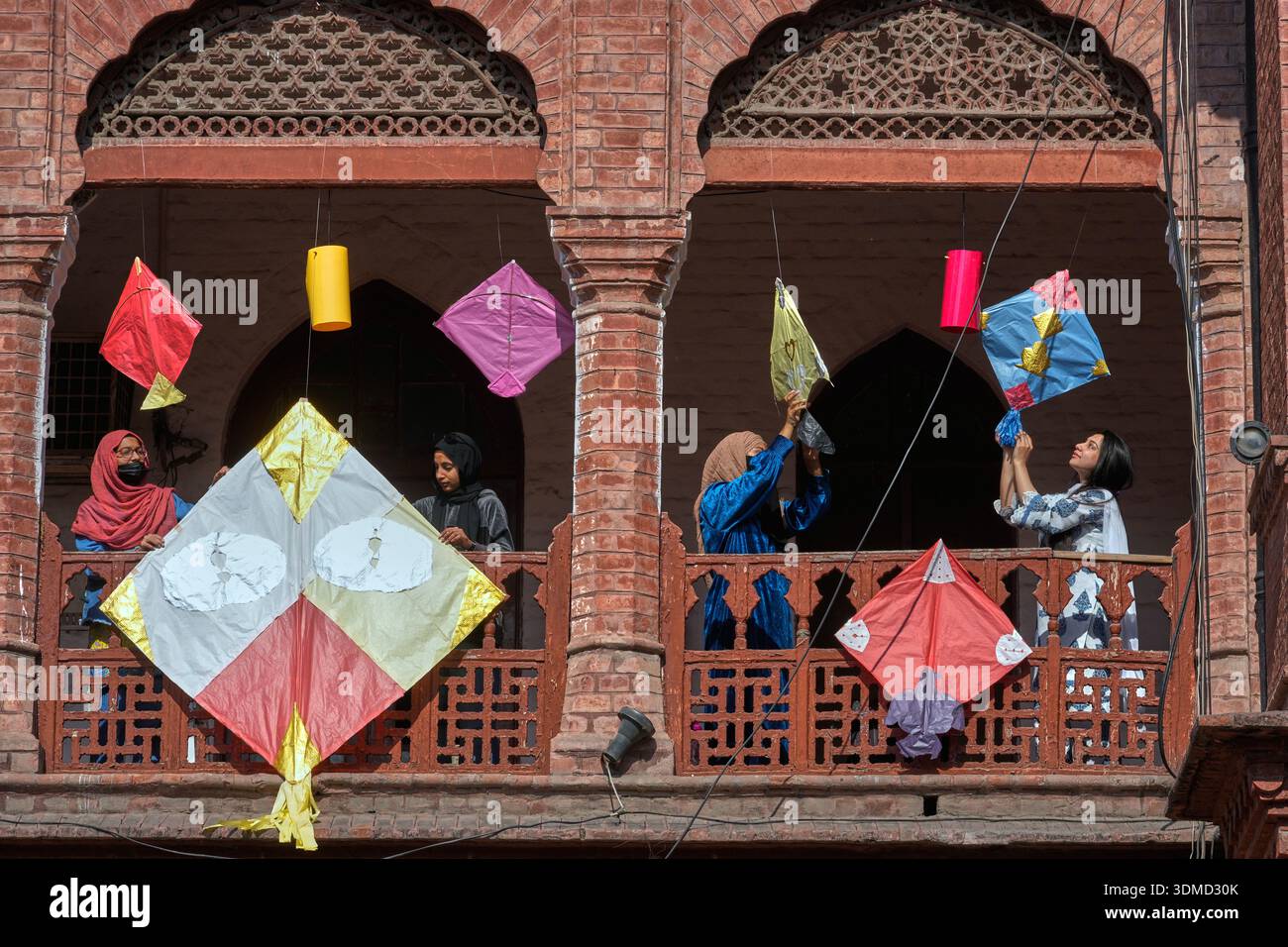 Students decorate their university campus with a variety of kites ahead ...