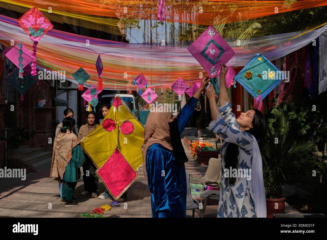Students decorate their university campus with variety of kites ahead ...