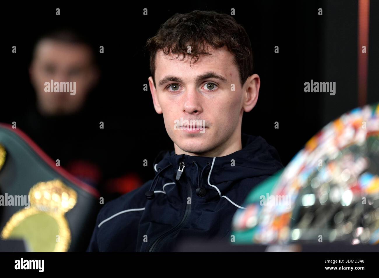 Boxer Jack Turner during a press conference at BOXPARK Liverpool ...
