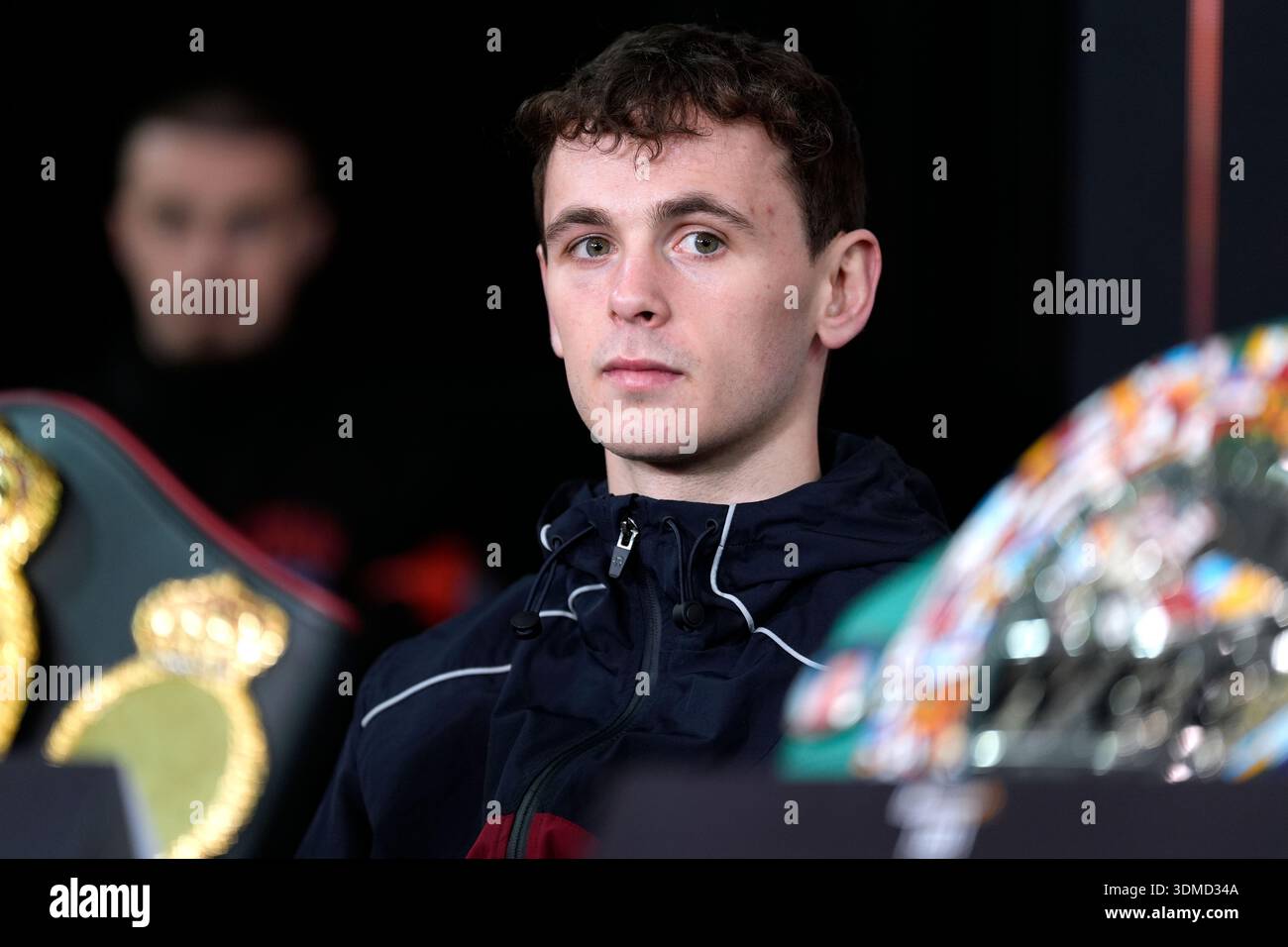 Boxer Jack Turner during a press conference at BOXPARK Liverpool ...