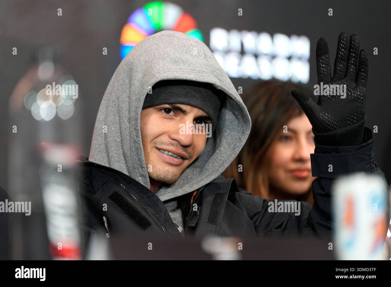 Boxer Alejandro Jair Gonzalez during a press conference at BOXPARK ...
