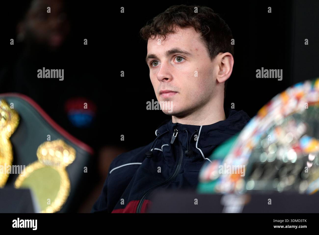 Boxer Jack Turner during a press conference at BOXPARK Liverpool ...