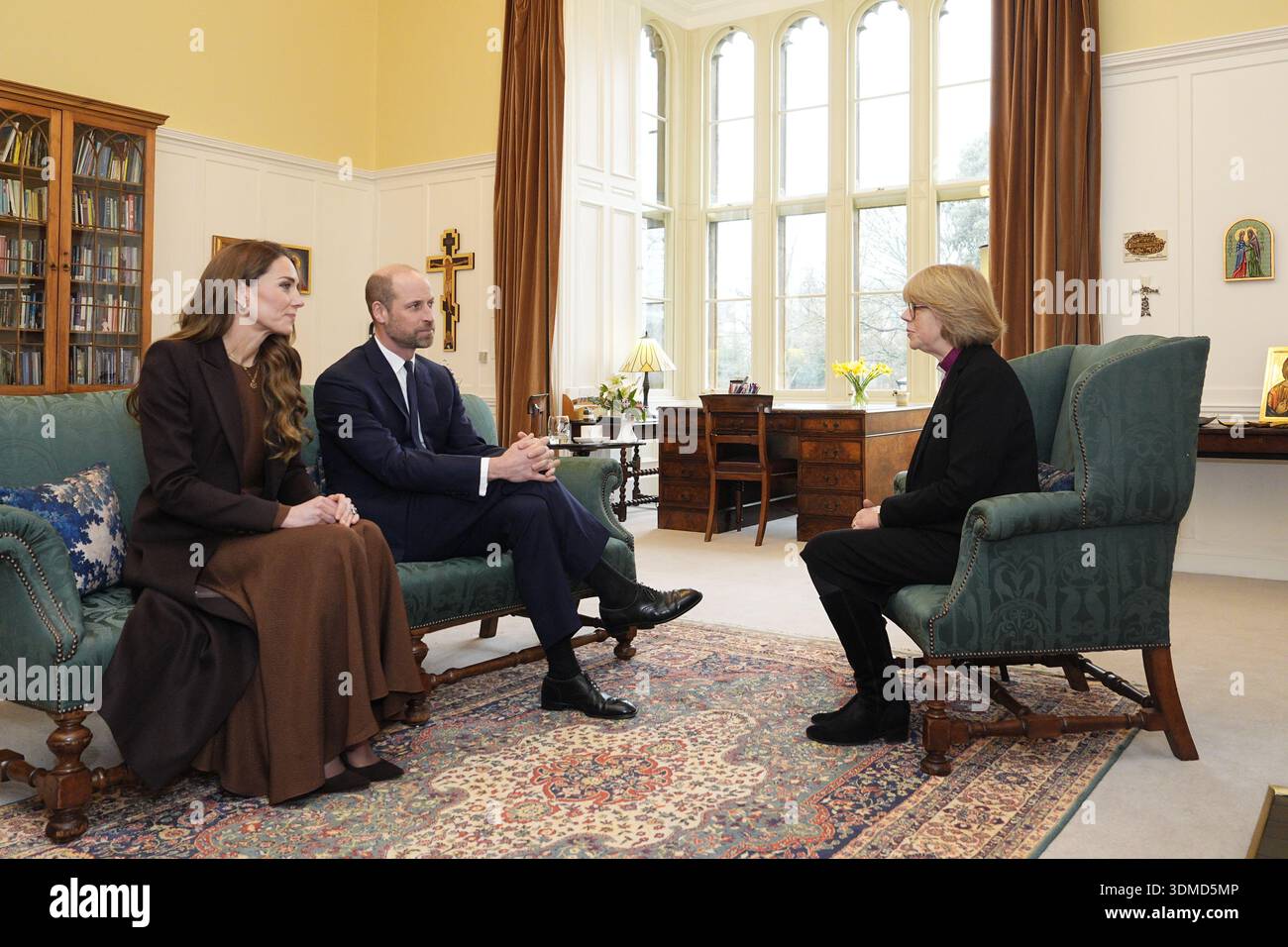 Britain's Prince William and Kate, Princess of Wales meet Archbishop of ...