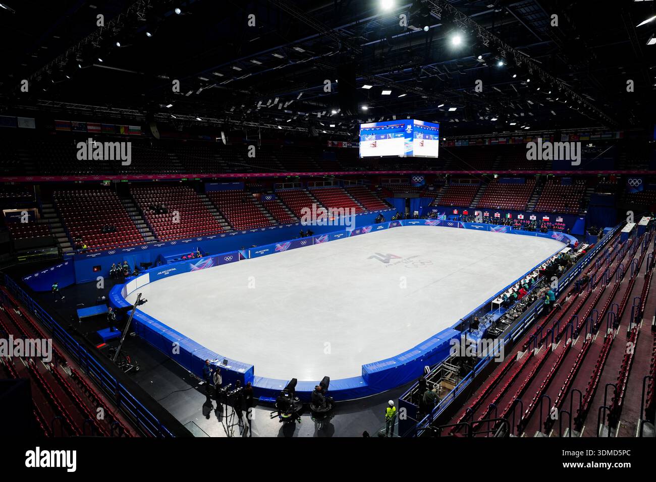 A general view of the Milano Ice Skating Arena ahead of the Milano ...