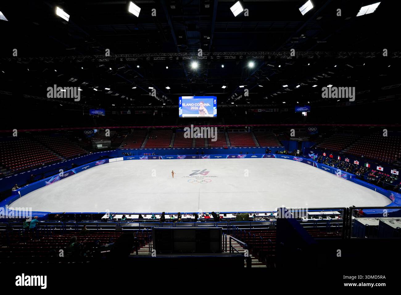 A general view of the Milano Ice Skating Arena ahead of the Milano ...