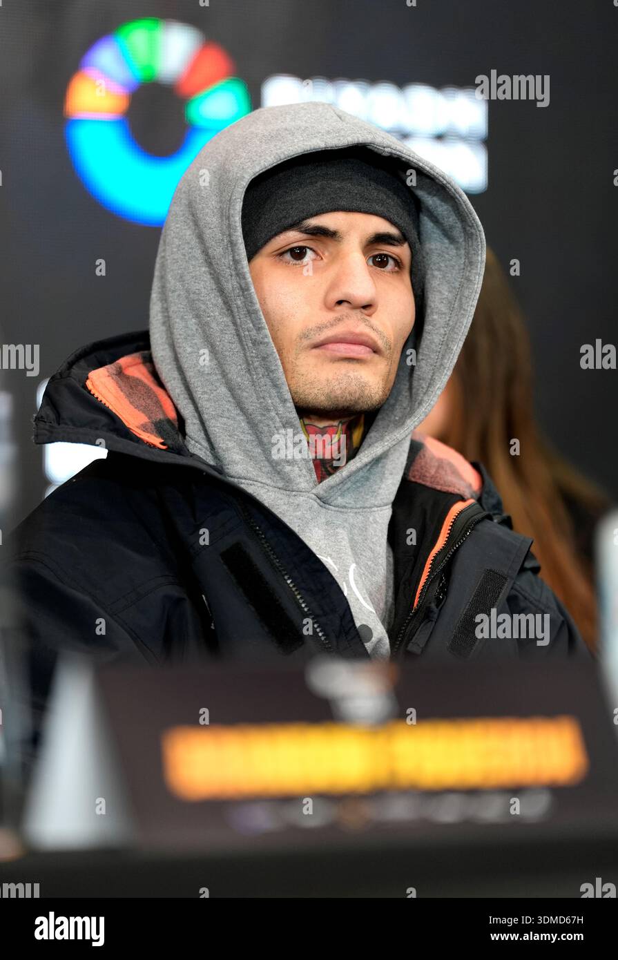 Boxer Alejandro Jair Gonzalez during a press conference at BOXPARK ...