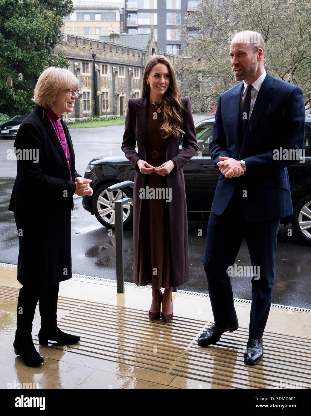 The Prince and Princess of Wales with the Archbishop of Canterbury Dame ...