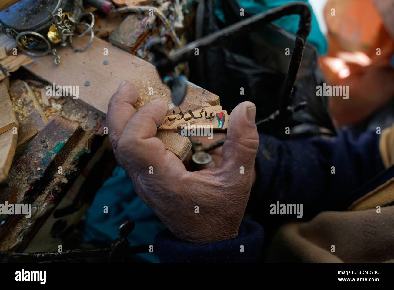 Palestinian artisan Mousa Shuaibat, 70, who has a 50 years career ...