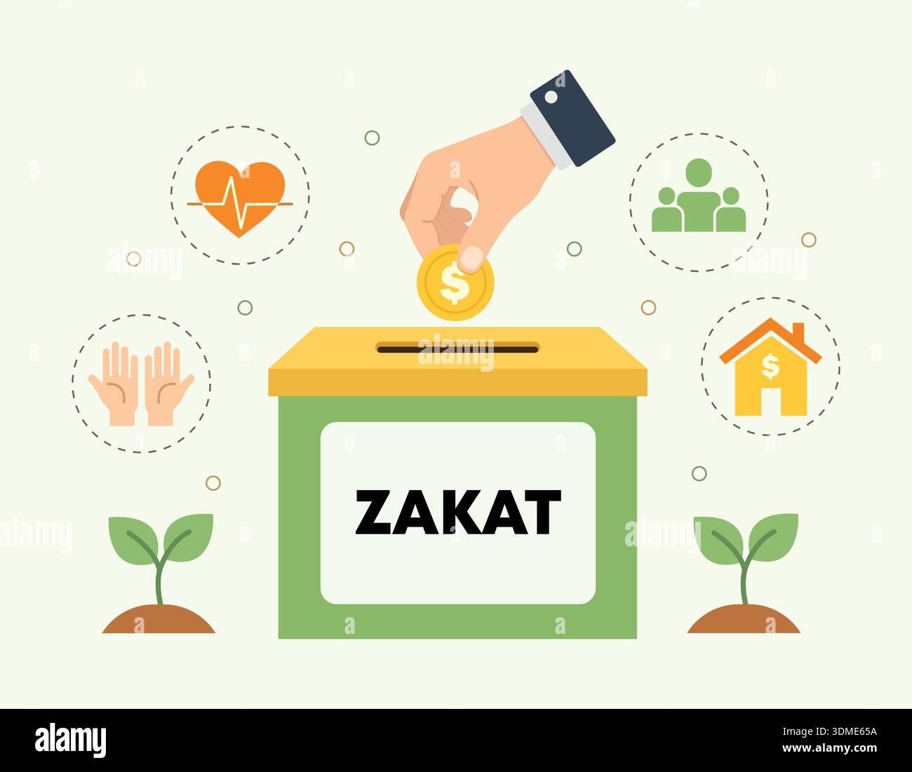 Muslim donation box Stock Vector Images - Alamy