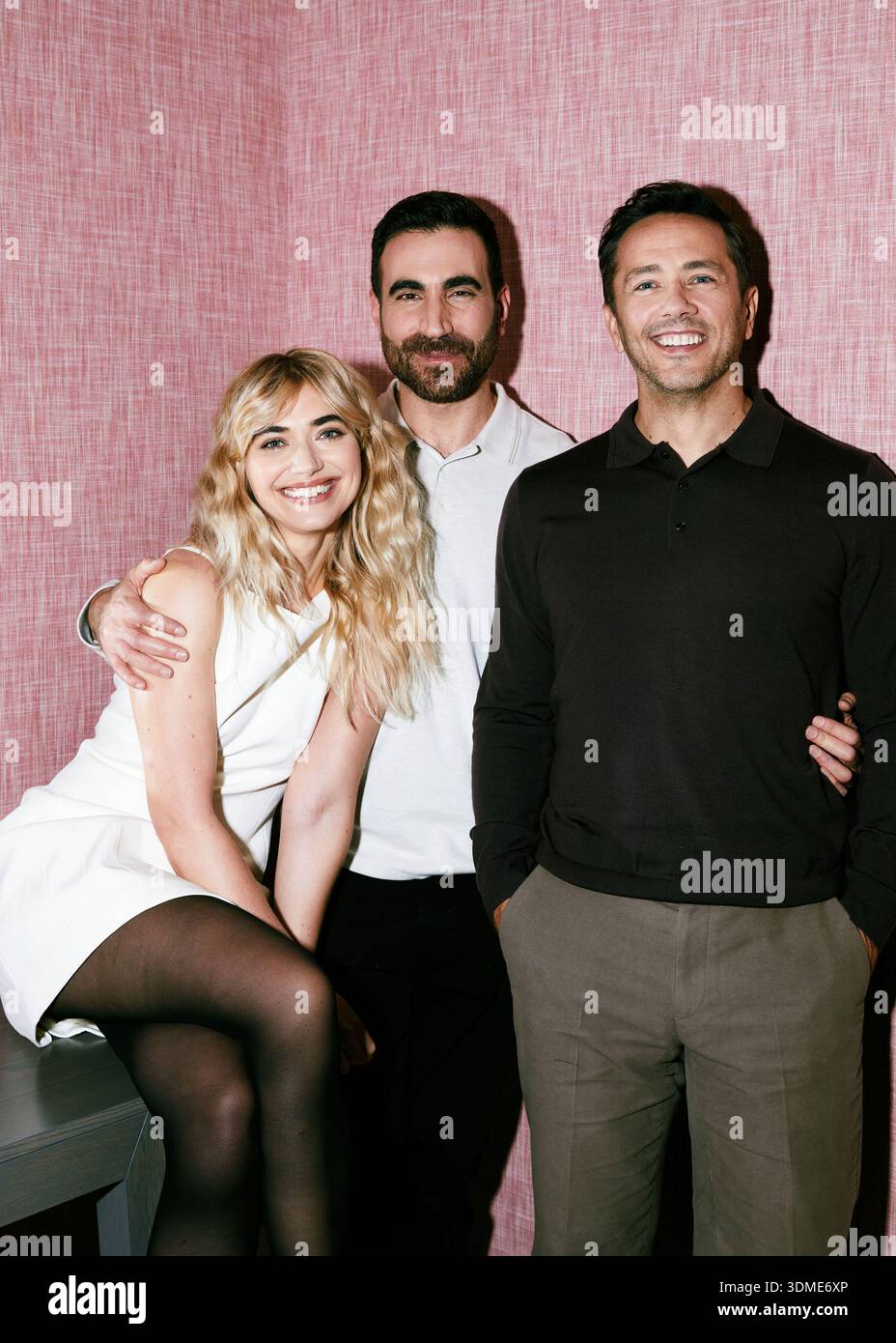 Imogen Poots, from left, Brett Goldstein, and William Bridges pose for ...