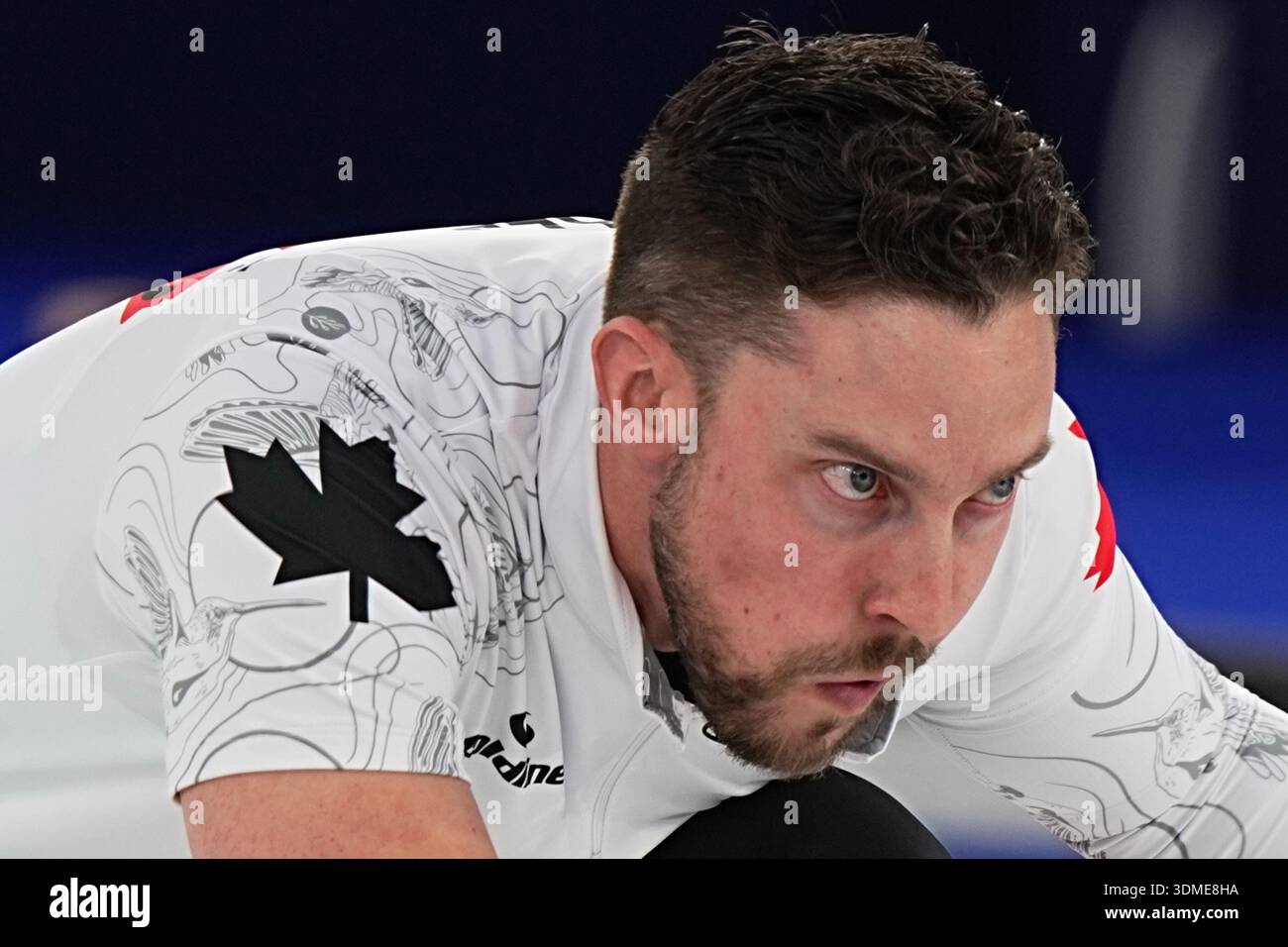 Canada's Brett Gallant competes against Norway during the mixed doubles ...