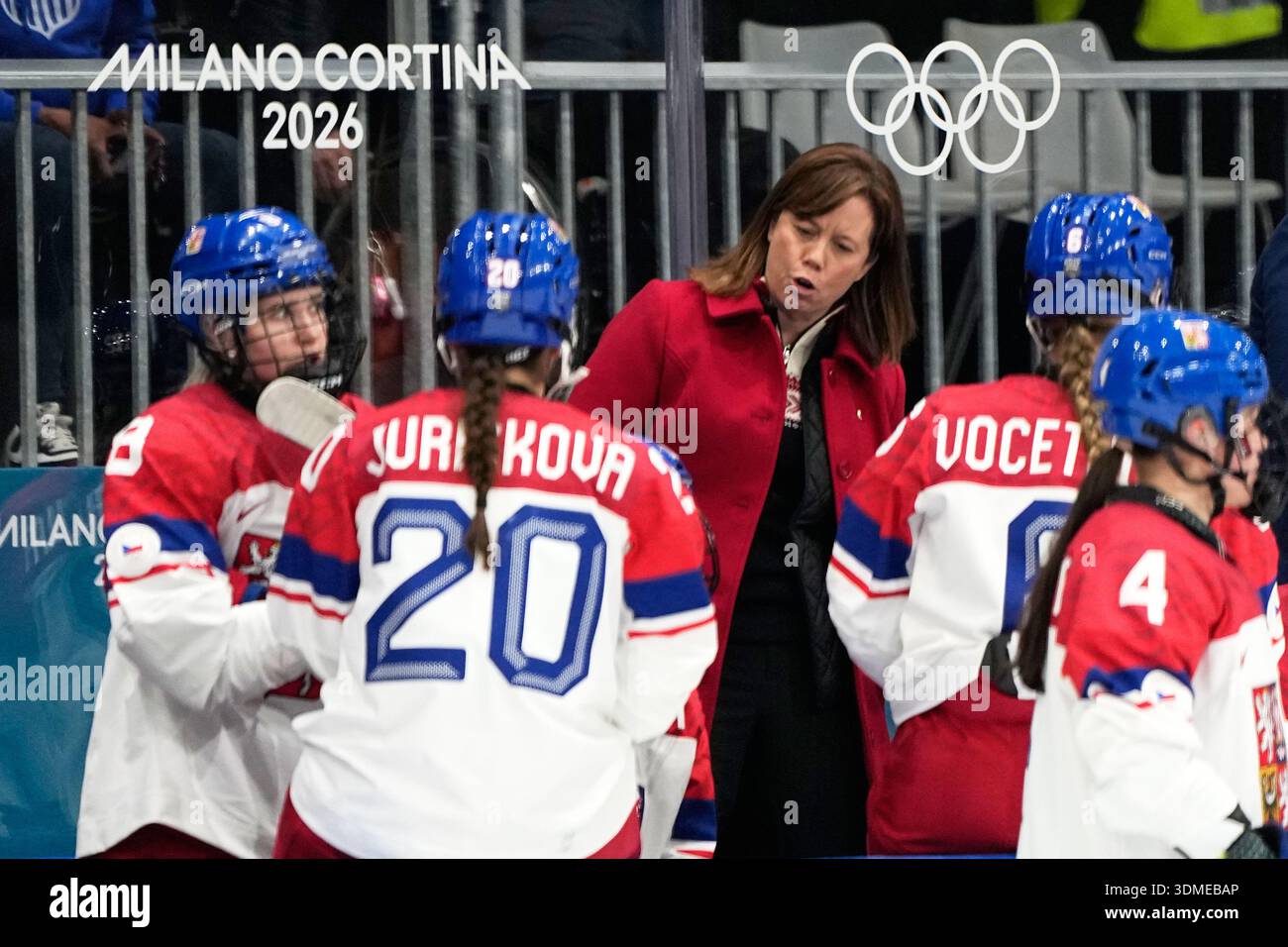 Czechia's Head Coach Carla Rae MacLeod is at the bench during a ...