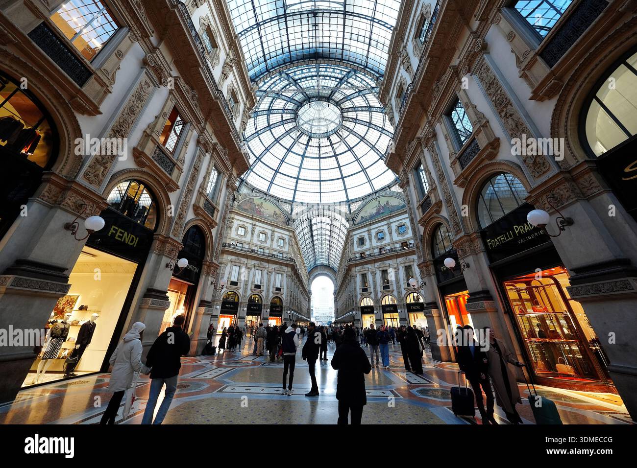 A general view inside Galleria Vittorio Emanuele II in Milan ahead of ...