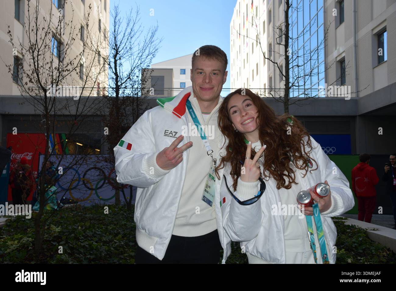 Jeffrey Rosanelli and Serena Pergher (Italy, Speed ??Skating) during ...