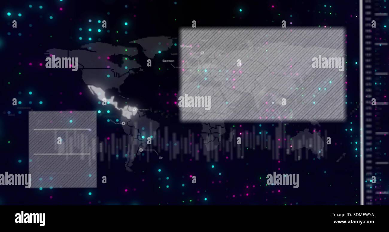 Animated digital world map location hi-res stock photography and images ...