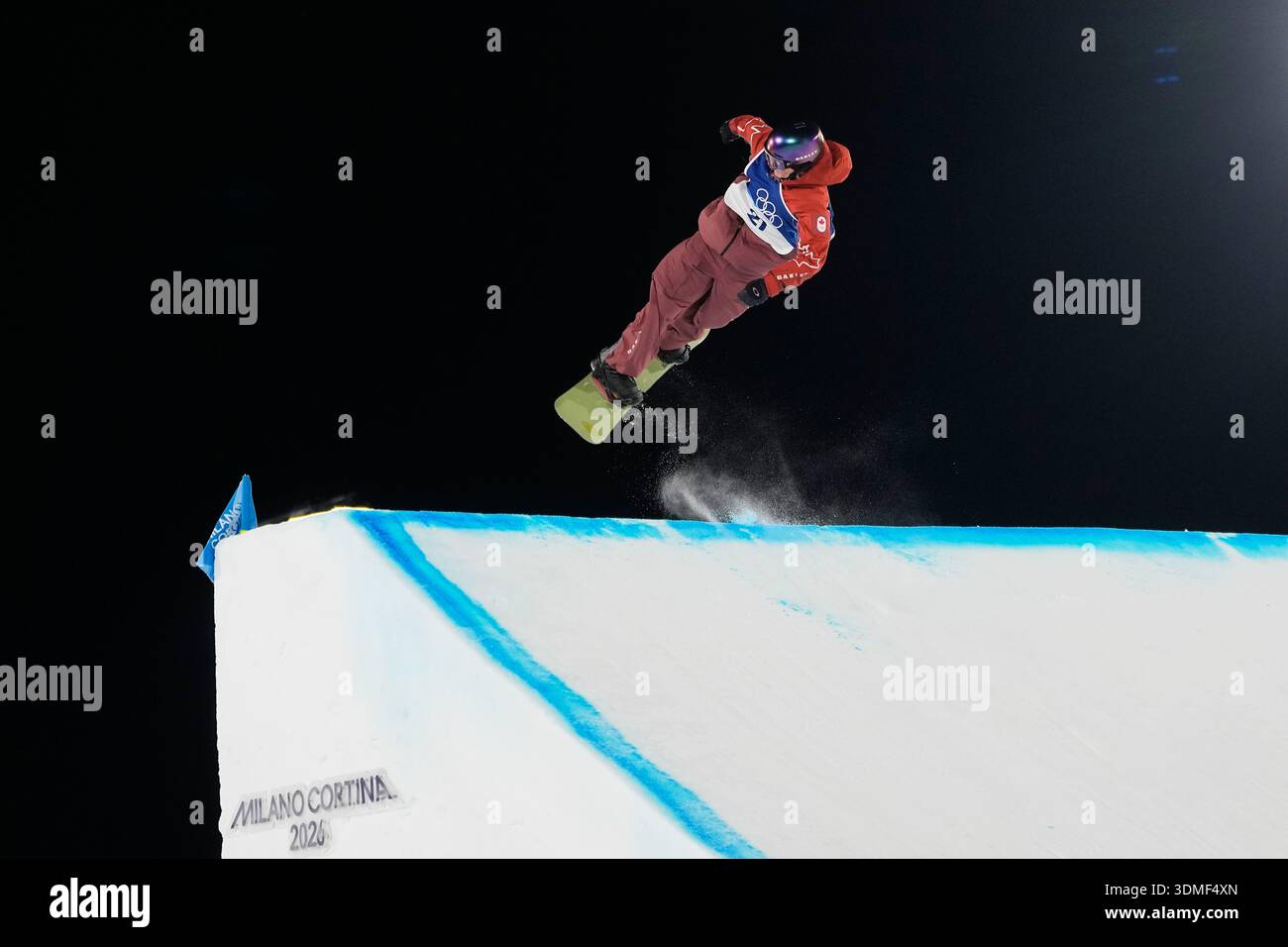 Canada's Cameron Spalding competes in men's snowboard big air ...