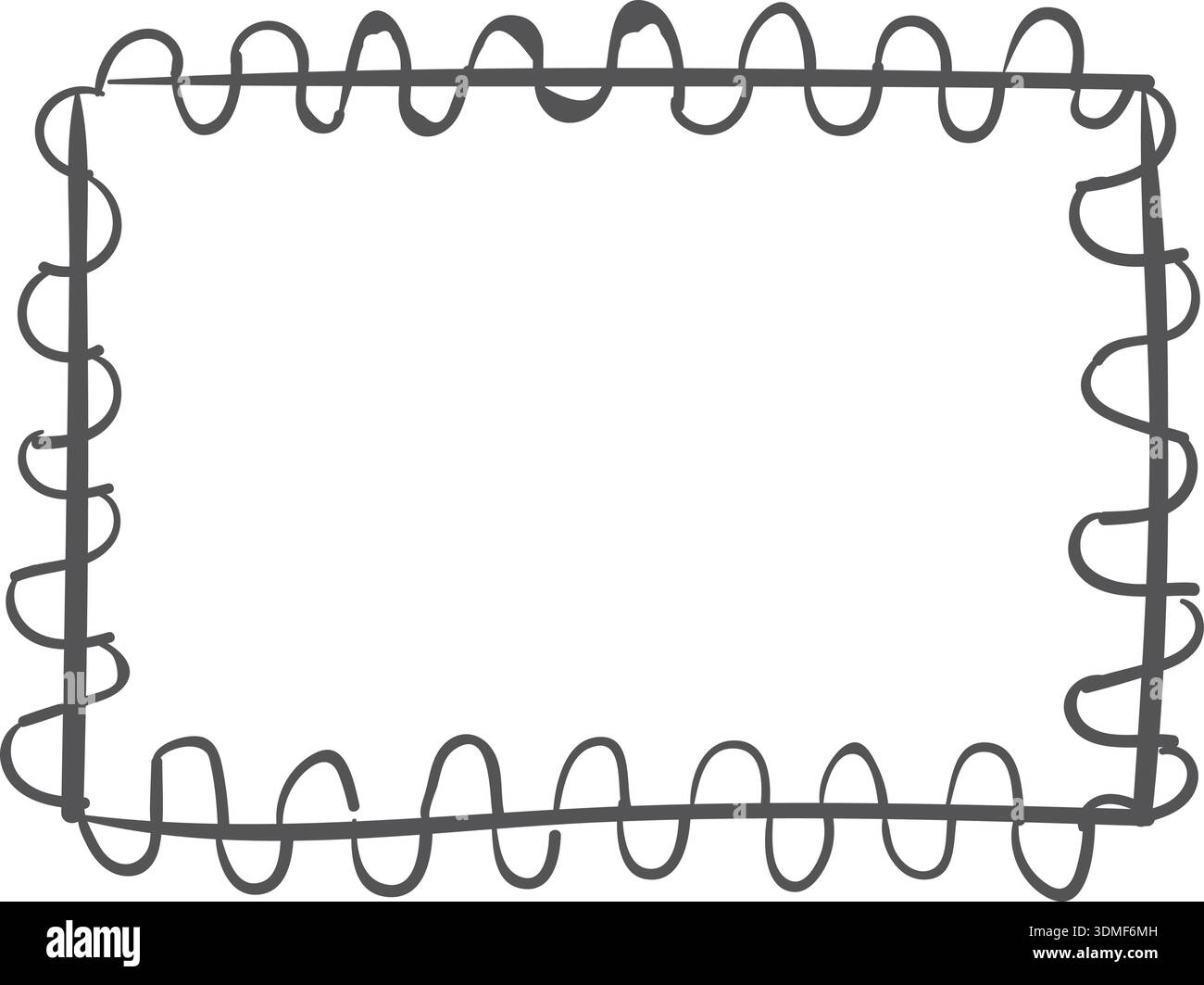 Scrapbook border in hand drawn style. Doodle frame Stock Vector Image ...