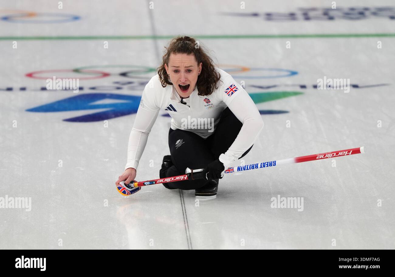 Great Britain's Jennifer Dodds during the Curling - Mixed Doubles Round ...