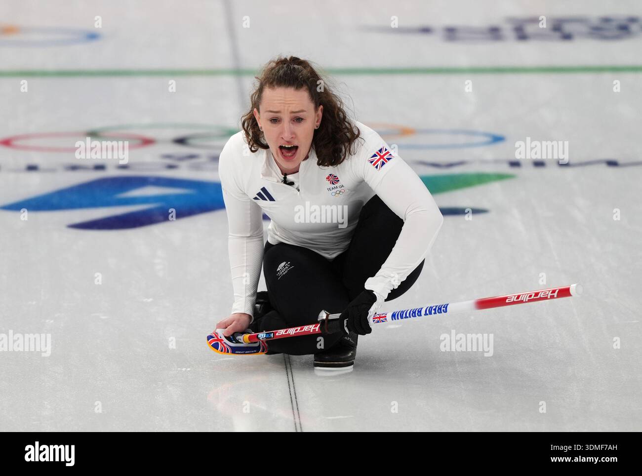 Great Britain's Jennifer Dodds during the Curling - Mixed Doubles Round ...