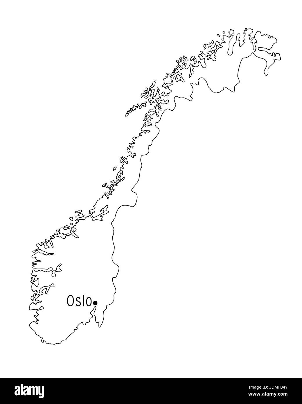 Oslo city map hand hi-res stock photography and images - Alamy
