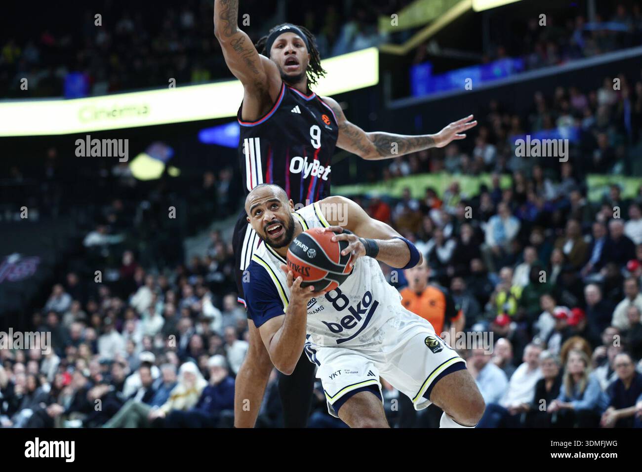 Lamar Stevens of Paris Basketball and Talen Horton Tucker of Fenerbahce ...