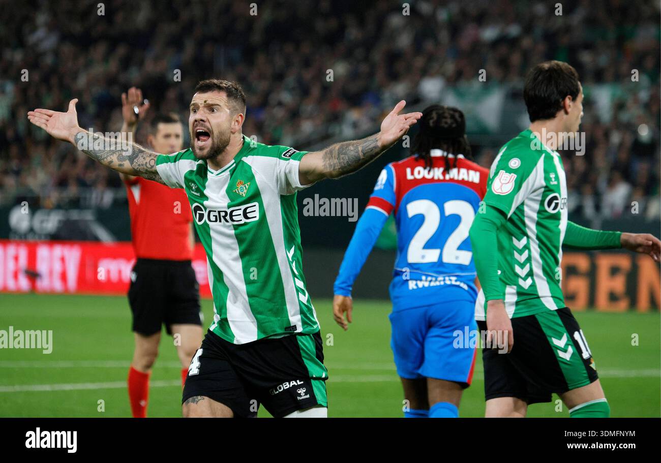 Spanish King Cup soccer match Betis vs Atletico de Madrid at La Cartuja ...