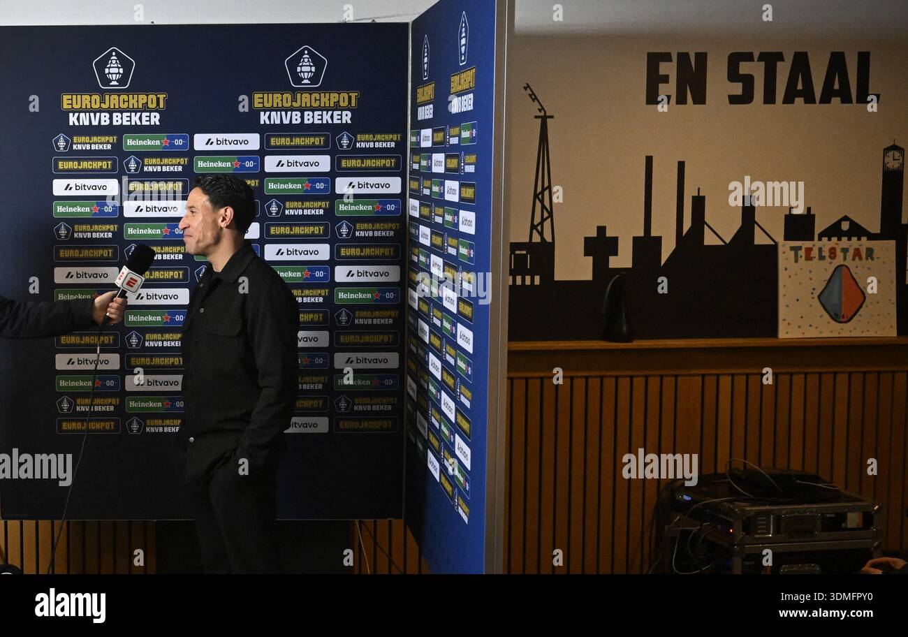 VELSEN - Telstar coach Anthony Correia after the victorious ...