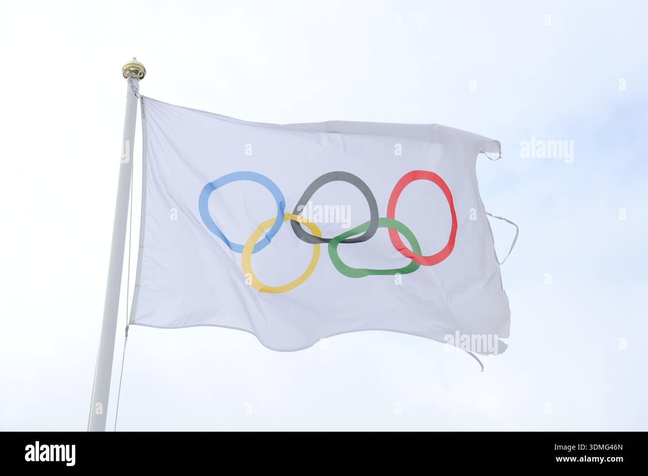Olympic Logo Flag, FEBRUARY 5, 2026 : Press preview of Cortina Olympic ...