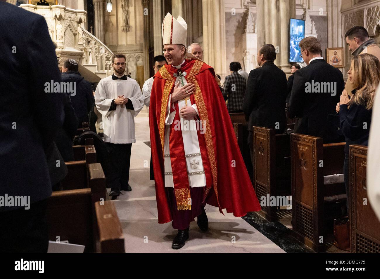 Archbishop-designate Ronald Hicks arrives for a Vespers service at St ...