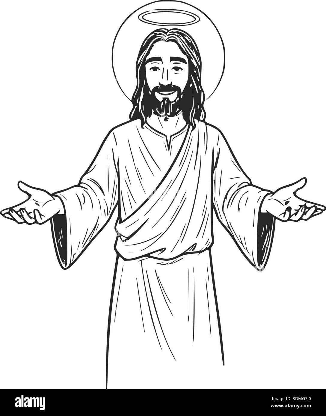 Jesus christ blessing arms Stock Vector Images - Alamy