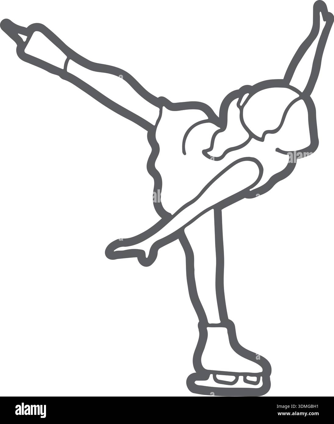 Figure skating shoe line Stock Vector Images - Alamy