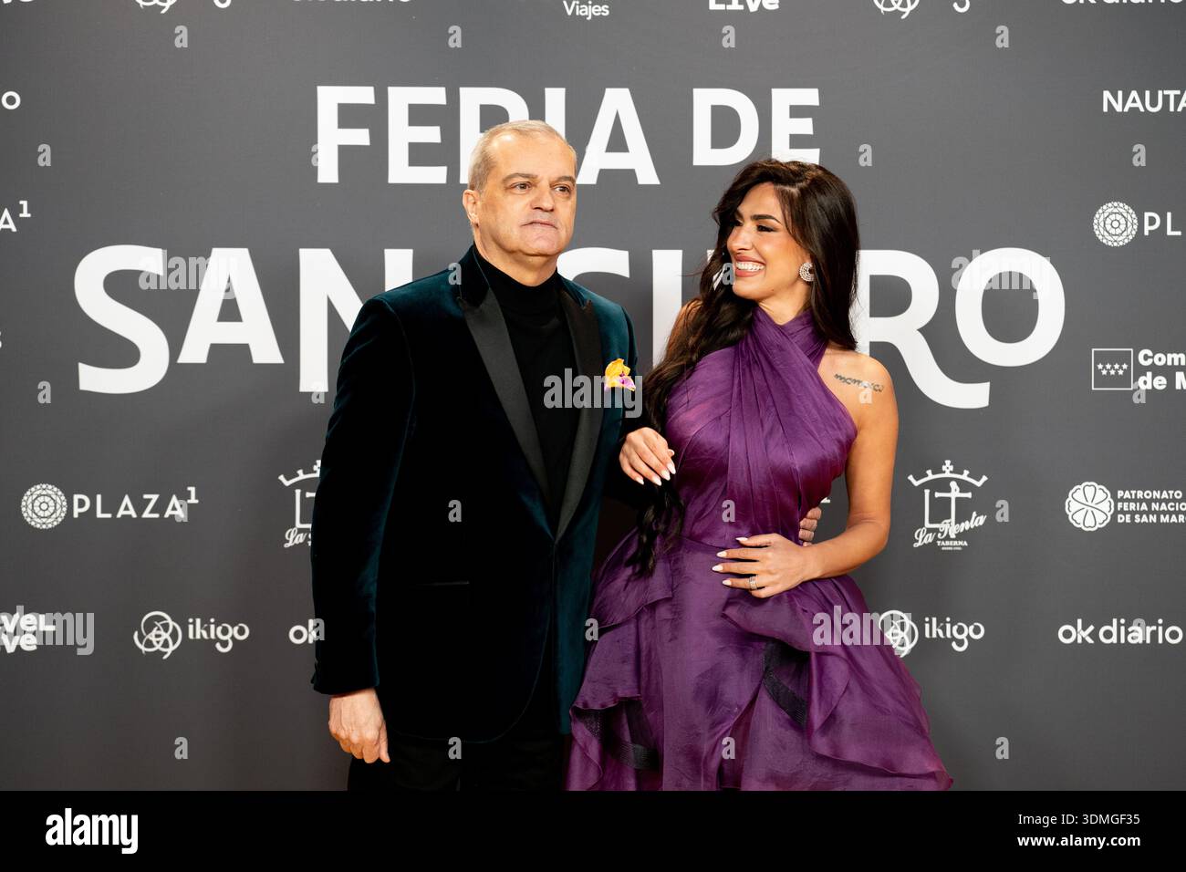 Ramón García and Gemma Camacho during the gala held in the bullring of ...