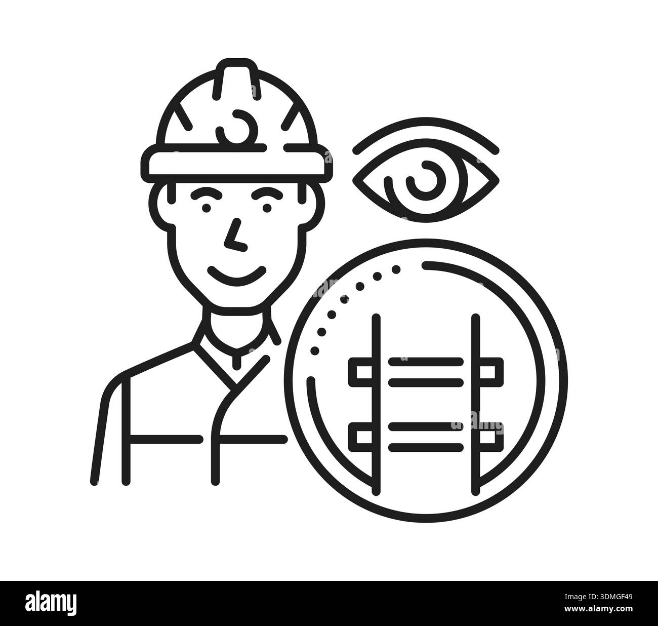 Man on railway track Stock Vector Images - Alamy