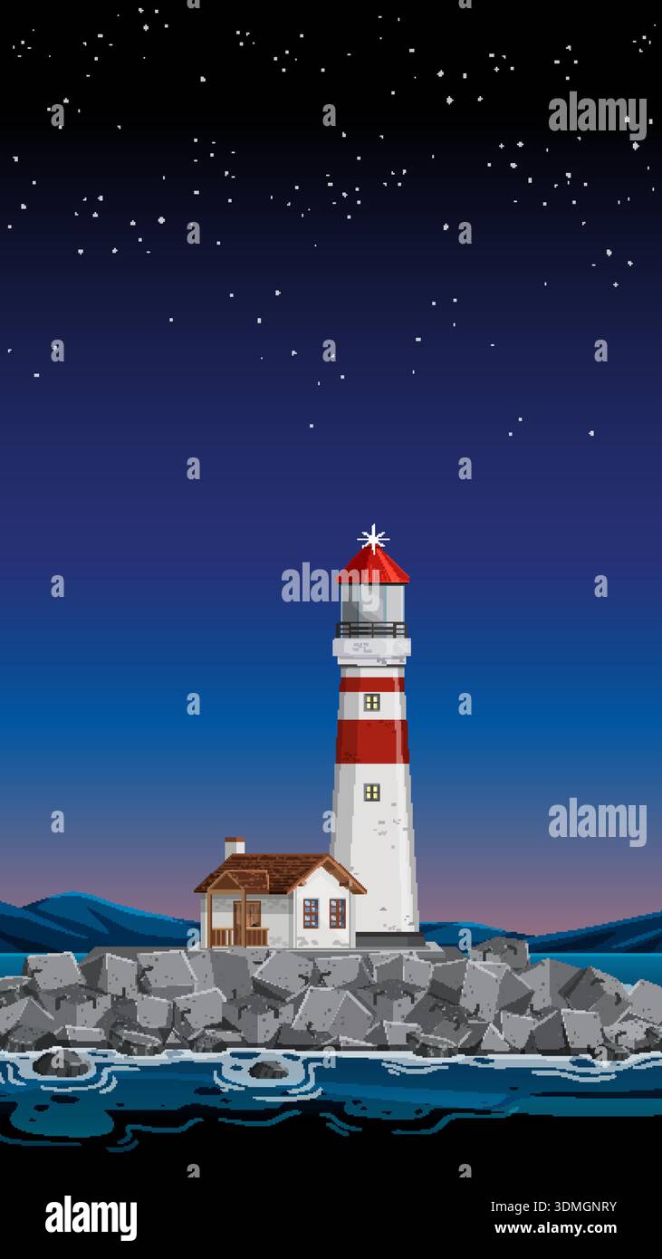 Breakwater tower Stock Vector Images - Alamy