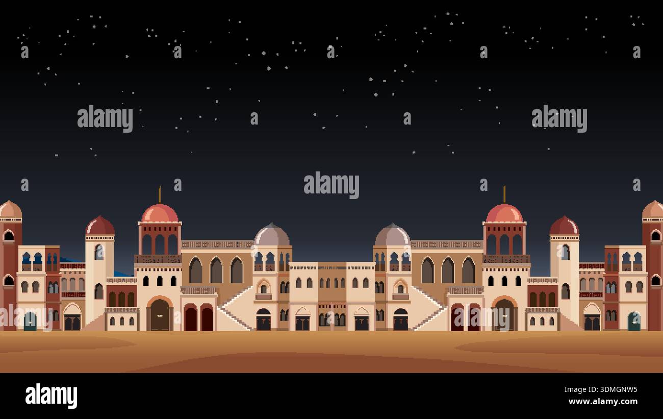 Kasbah village Stock Vector Images - Alamy