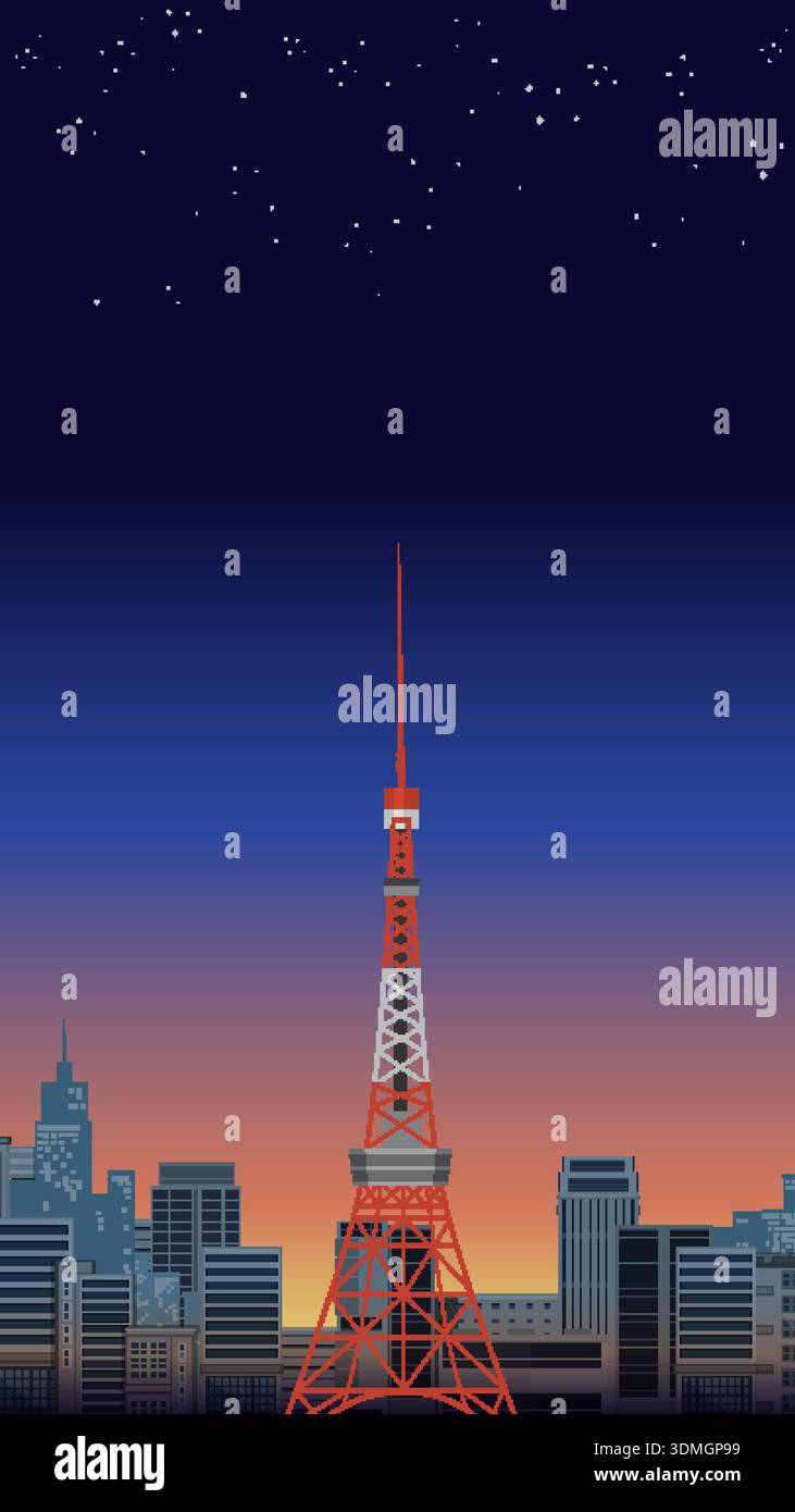 Red lattice tower Stock Vector Images - Alamy
