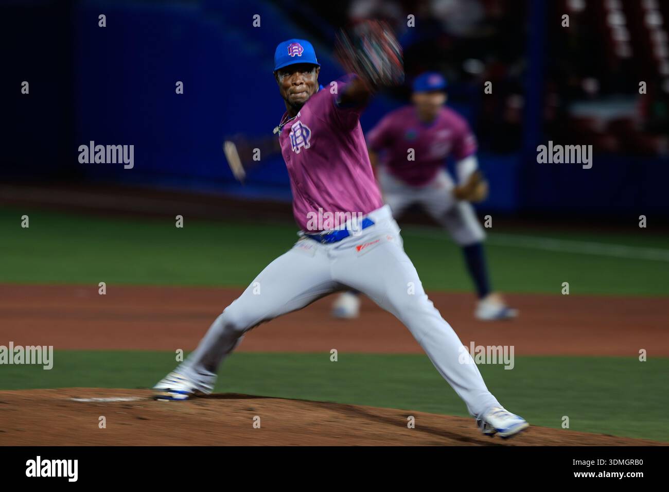 Dominican Republic's pitcher Radahames Liz pitches in the first inning ...
