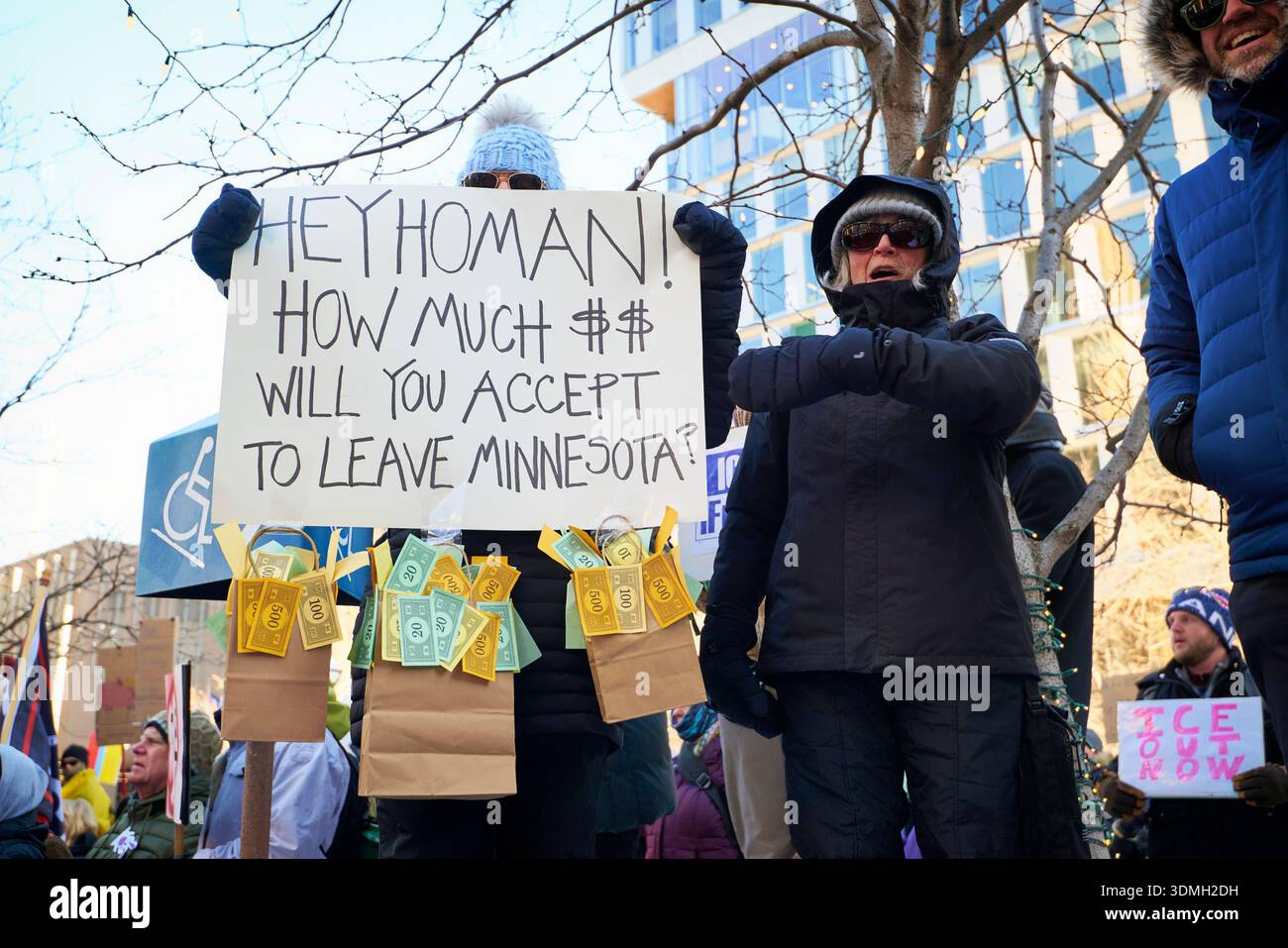 ICE Out Protest downtown Minneapolis, Minnesota on January 30 2026 ...