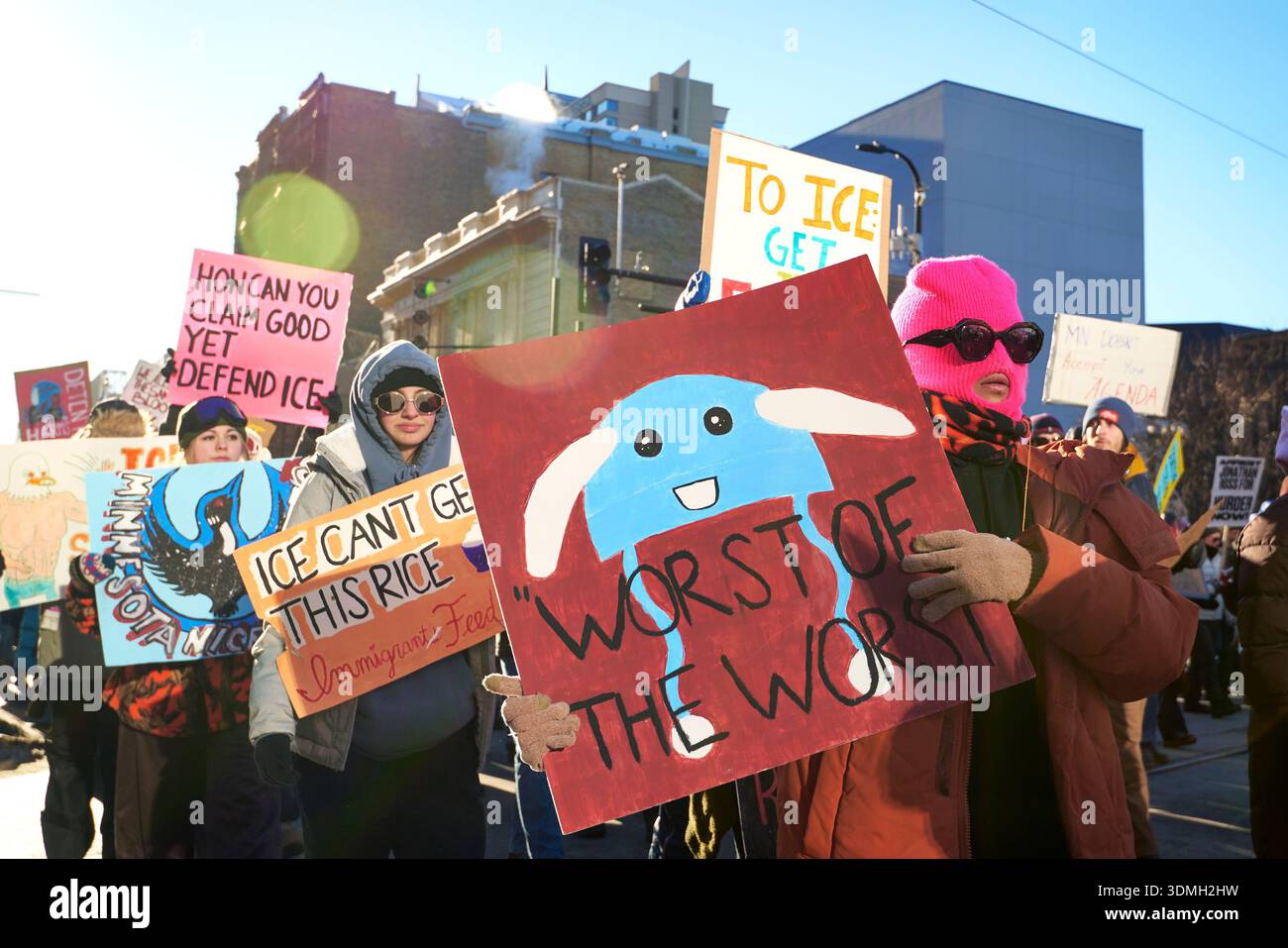 ICE Out Protest downtown Minneapolis, Minnesota on January 30 2026 ...