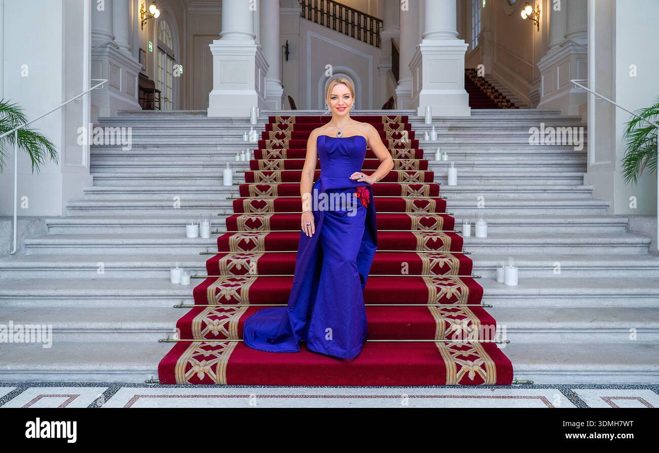 Photo shoot and fitting of Lidia Baich's opera ball gown for the 2026 ...