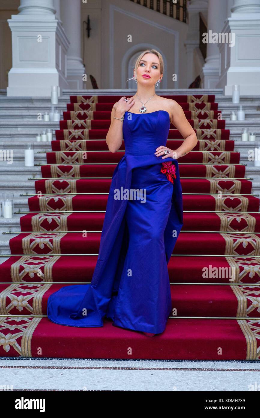 Photo shoot and fitting of Lidia Baich's opera ball gown for the 2026 ...
