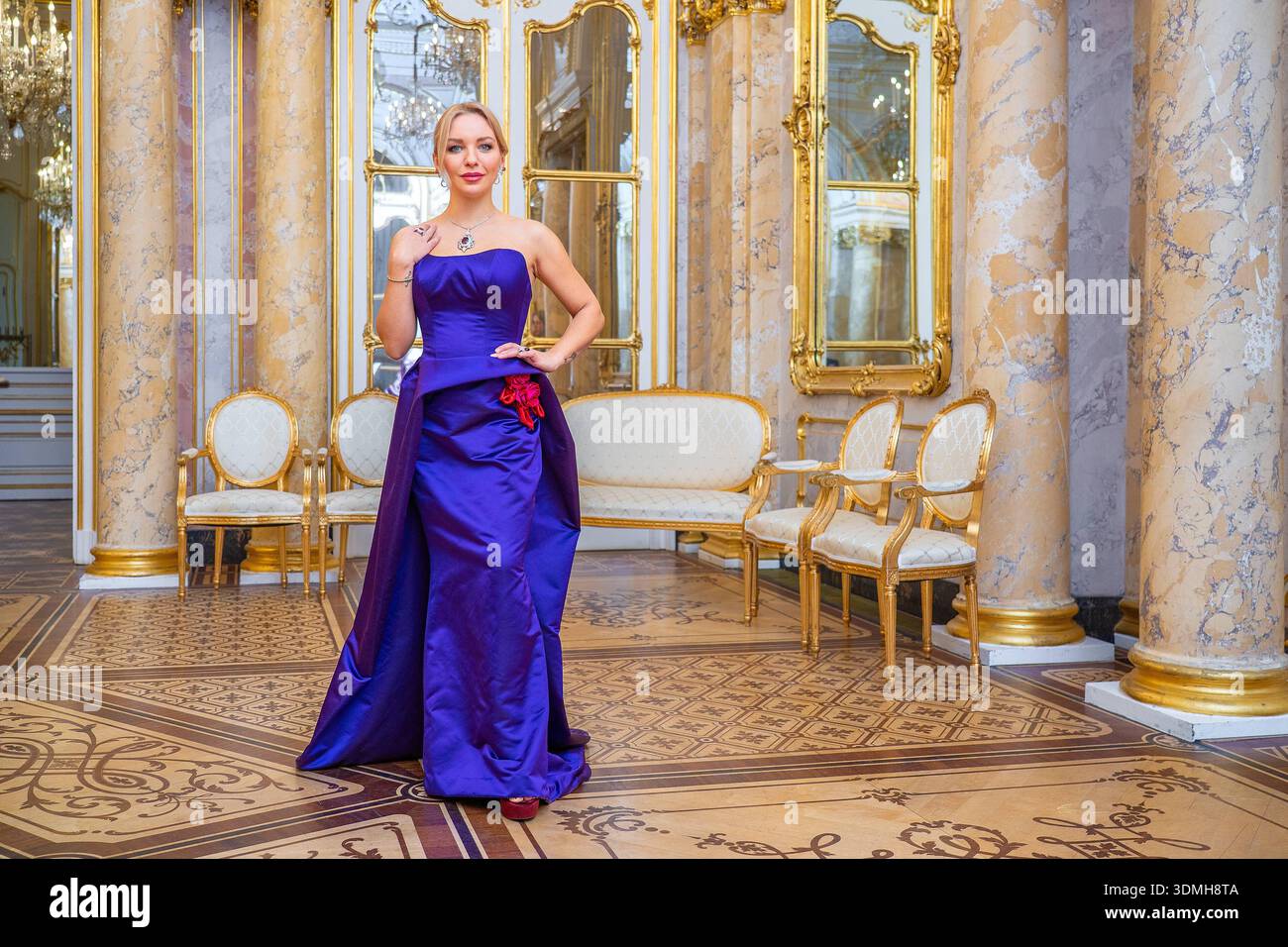 Photo shoot and fitting of Lidia Baich's opera ball gown for the 2026 ...