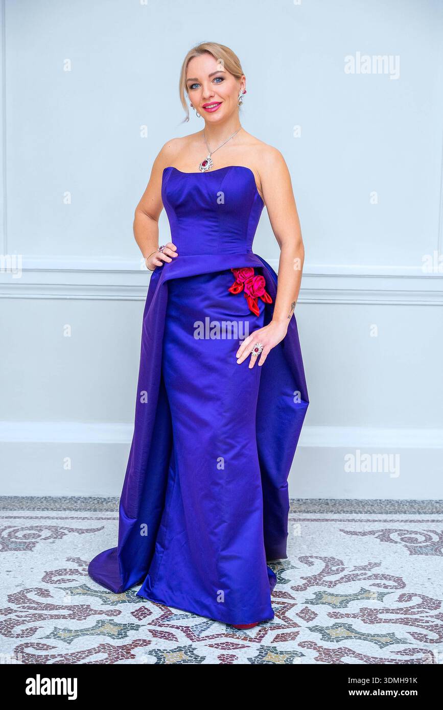Photo shoot and fitting of Lidia Baich's opera ball gown for the 2026 ...