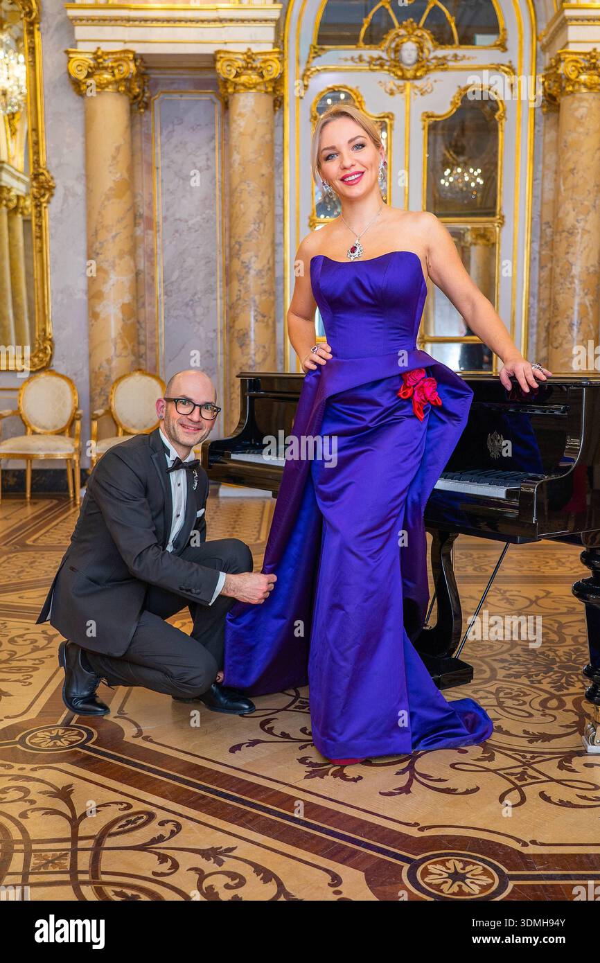 Photo shoot and fitting of Lidia Baich's opera ball gown for the 2026 ...