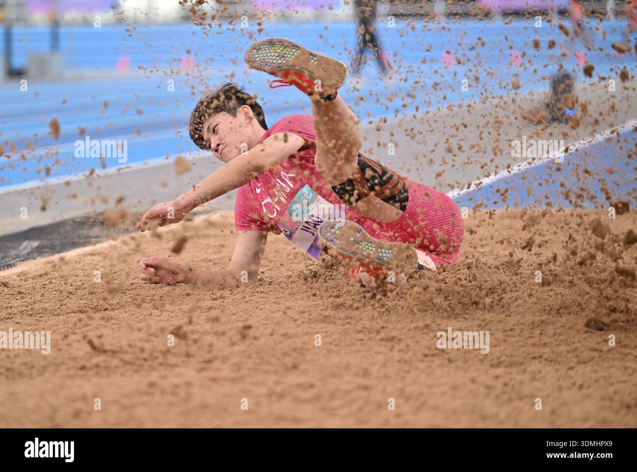 Tianjin, China. 6th Feb, 2026. China's Jiao Xinping competes during the ...